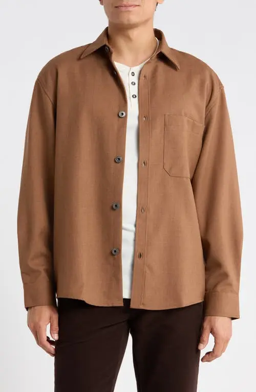 Emporio Armani Virgin Wool Button-up Overshirt