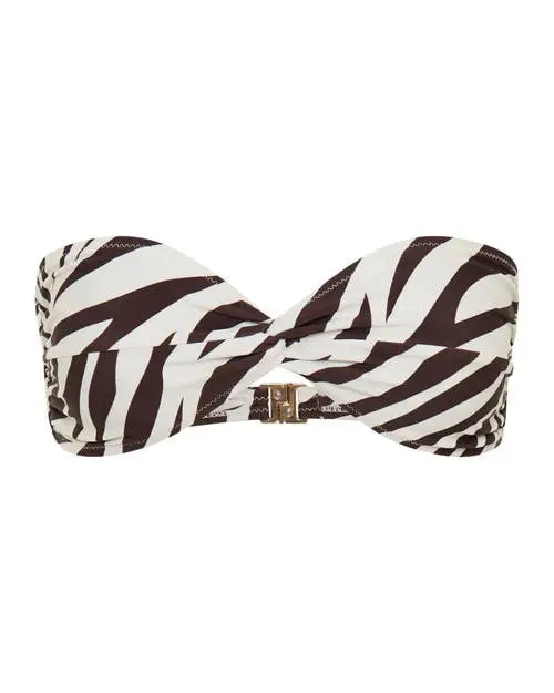 VACAY SWIMWEAR Positano Swim Top - Zebra Brown
