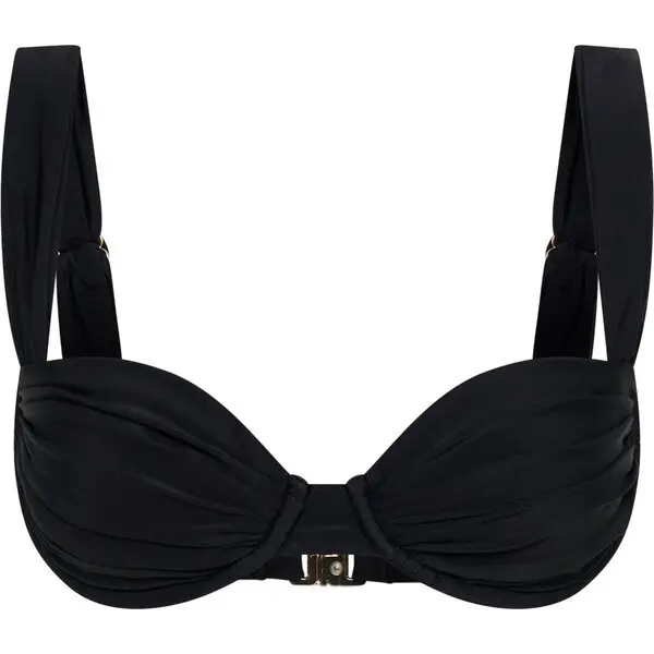 VACAY SWIMWEAR Rhodes Bikini Top - Black
