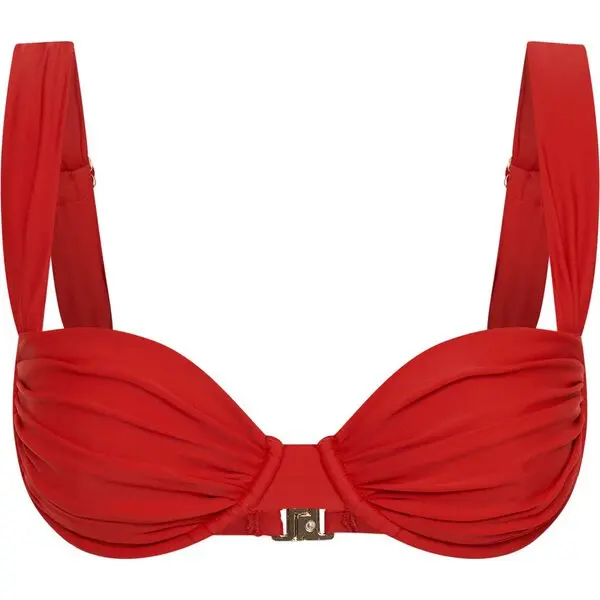 VACAY SWIMWEAR Rhodes Bikini Top - Cincinnati Red
