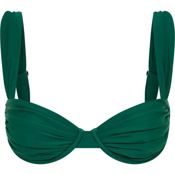VACAY SWIMWEAR Rhodes Bikini Top - Emerald