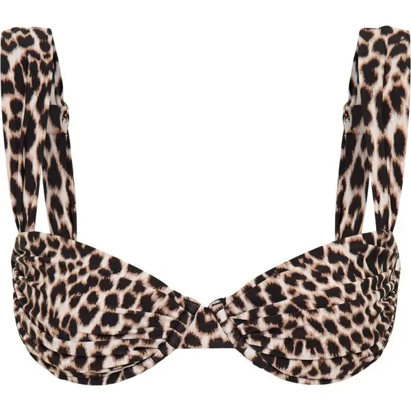 VACAY SWIMWEAR Rhodes Bikini Top - Leopard