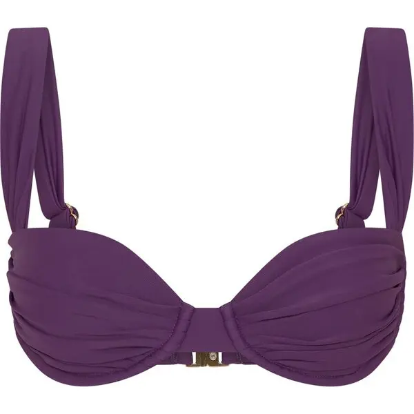 VACAY SWIMWEAR Rhodes Bikini Top - Plum