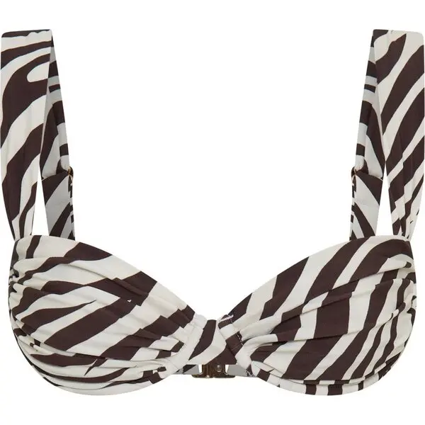VACAY SWIMWEAR Rhodes Bikini Top - Zebra Brown
