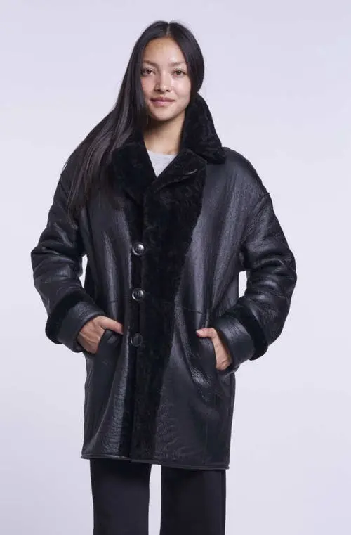 BLUE DUCK Oversized Shearling Jacket