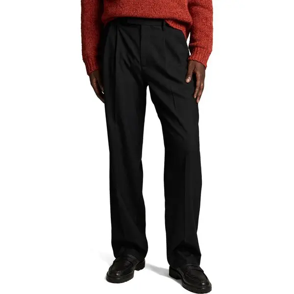 Vince Louie Double Pleated Refined Twill Trousers