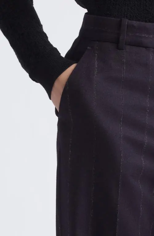 Eleventy Pinstripe Wool Blend Straight Leg Pants