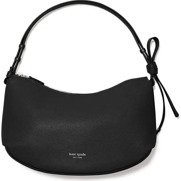 Kate Spade New York Loop Pebbled Leather Shoulder Bag - Black
