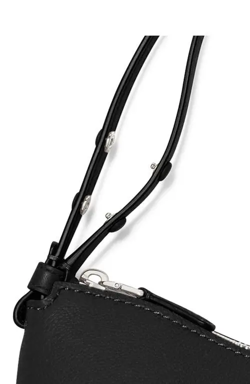 Kate Spade New York Loop Pebbled Leather Shoulder Bag - Black