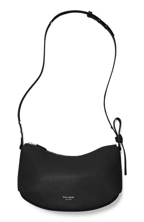 Kate Spade New York Loop Pebbled Leather Shoulder Bag - Black