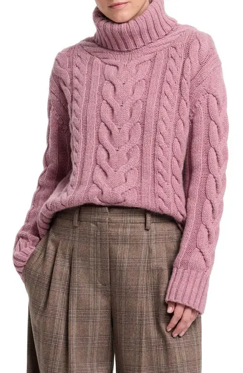 TWP Traveling Cashmere Cable Sweater - Plum