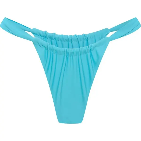 VACAY SWIMWEAR Rhodes Bikini Bottom Polka Dot Print - Aqua