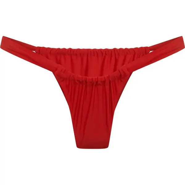 VACAY SWIMWEAR Rhodes Bikini Bottom Polka Dot Print - Cincinnati Red