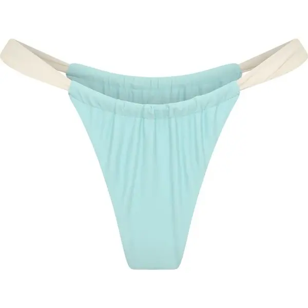 VACAY SWIMWEAR Rhodes Bikini Bottom Polka Dot Print - Glacier