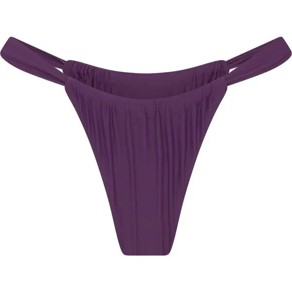 VACAY SWIMWEAR Rhodes Bikini Bottom Polka Dot Print - Plum