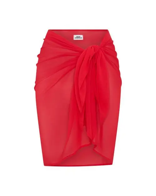 VACAY SWIMWEAR Catalina Sarong - Cincinnati Red