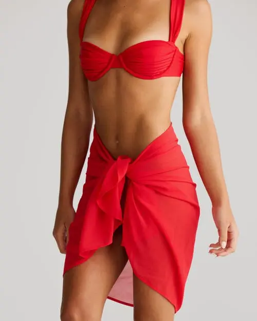 VACAY SWIMWEAR Catalina Sarong - Cincinnati Red
