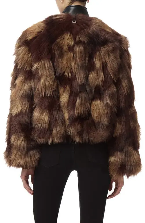 Apparis Lillet Patchwork Faux Fur Bomber Jacket
