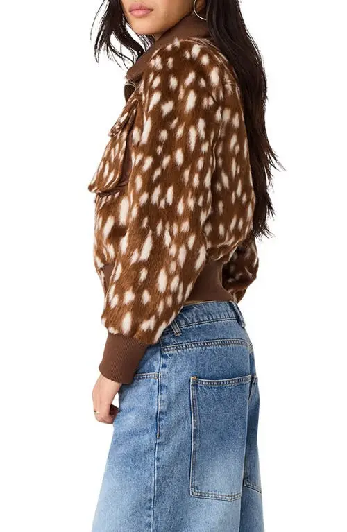 Steve Madden Hunton Faux Fur Bomber Jacket