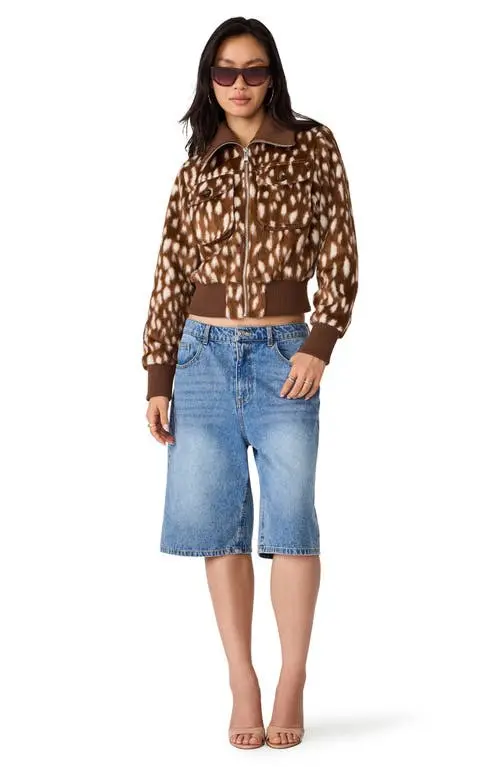 Steve Madden Hunton Faux Fur Bomber Jacket