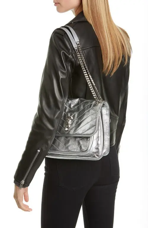Saint Laurent Medium Niki Leather Shoulder Bag