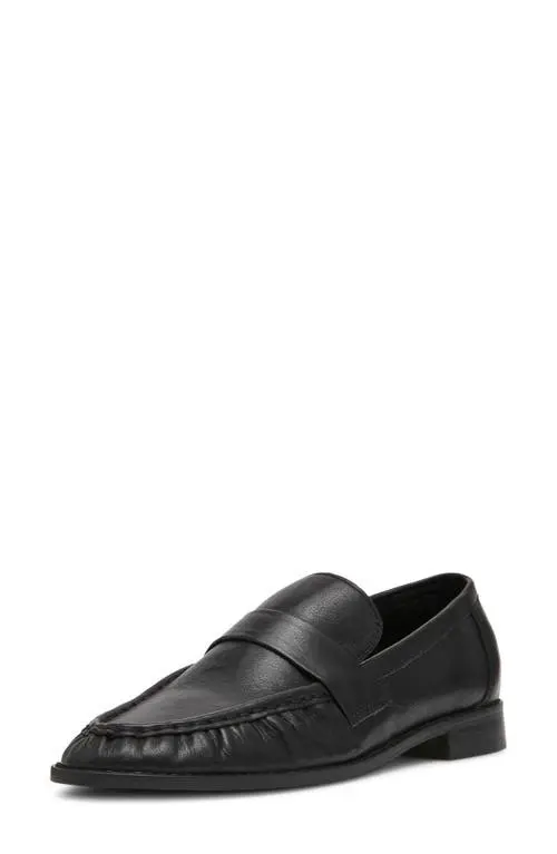 Steve Madden Ronie Leather Loafer - Black Leather