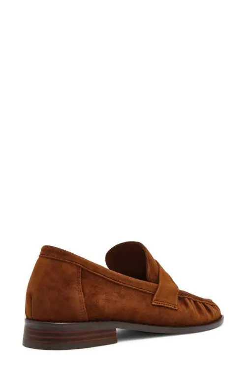 Steve Madden Ronie Leather Loafer - Umber Suede
