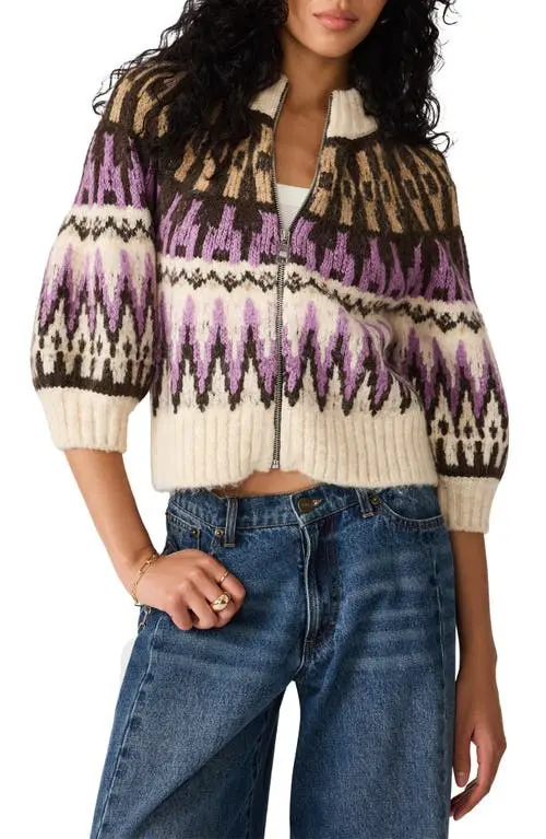 Steve Madden Adley Fair Isle Cardigan - Multi