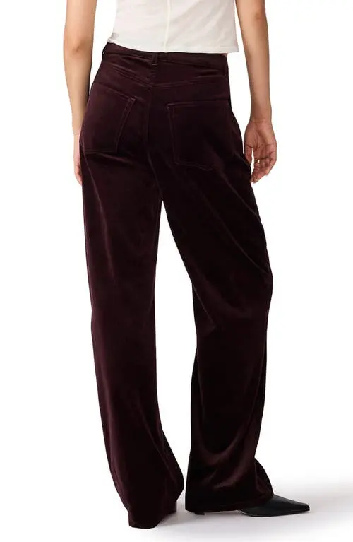 Steve Madden Sydnee Stretch Velvet Wide Leg Pants