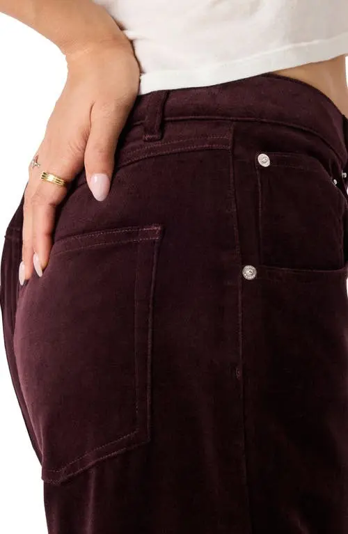 Steve Madden Sydnee Stretch Velvet Wide Leg Pants