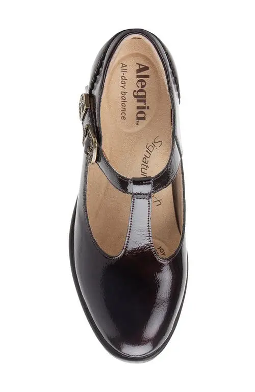 ALEGRIA Winslett T-strap Pump - Crushed Garnet