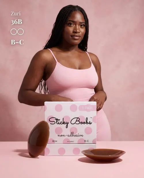 STICKY BOOBS Non-adhesive Nipple Covers - Dark