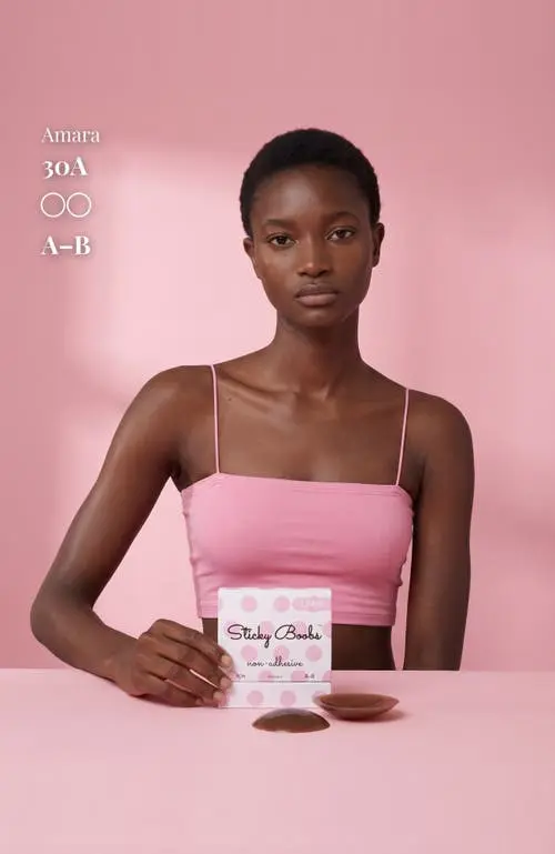 STICKY BOOBS Non-adhesive Reusable Silicone Nipple Covers & Pasties - Dark