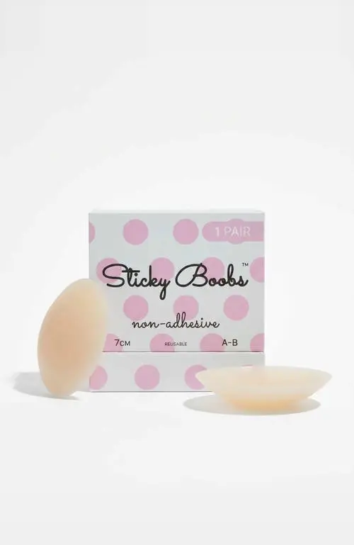 STICKY BOOBS Non-adhesive Reusable Silicone Nipple Covers & Pasties - Light