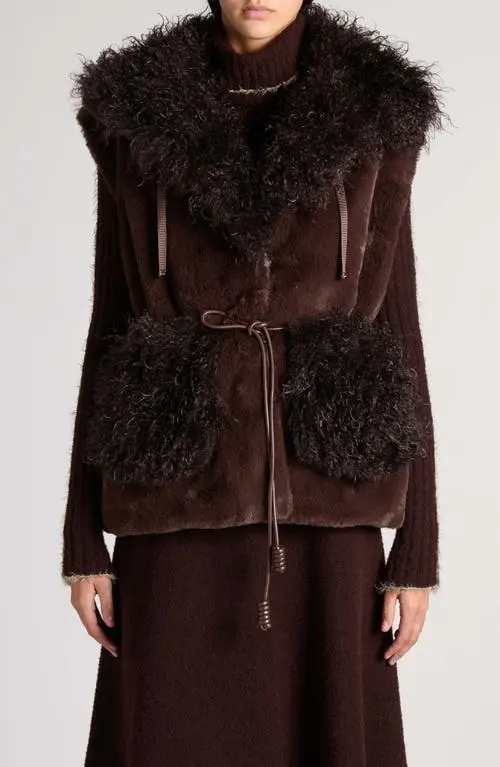 Moncler Immersif Faux Fur Trim Jacket