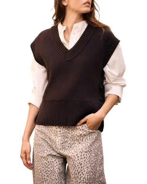 Mint Velvet V Neck Tabard Sleeveless Vest Sweater