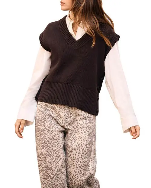 Mint Velvet V Neck Tabard Sleeveless Vest Sweater