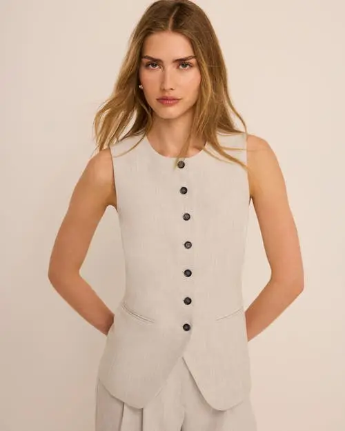 Mint Velvet Tailored Sleeveless Button-down Waistcoat