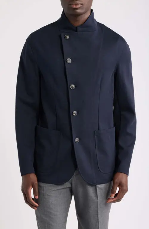 Emporio Armani Signature Capsule Knit Blazer - Navy