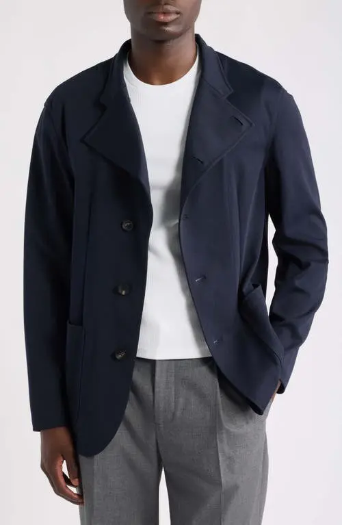 Emporio Armani Signature Capsule Knit Blazer - Navy
