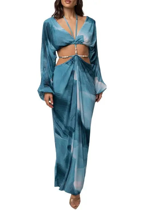 JLUXLABEL Hera Draped Maxi Skirt