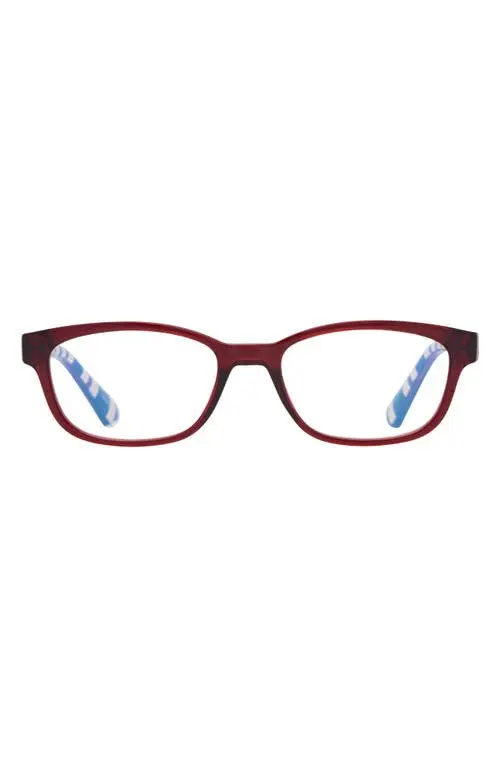 Kate Spade New York Joetta 50mm Rectangular Blue Light Blocking Glasses - Brown/blue As