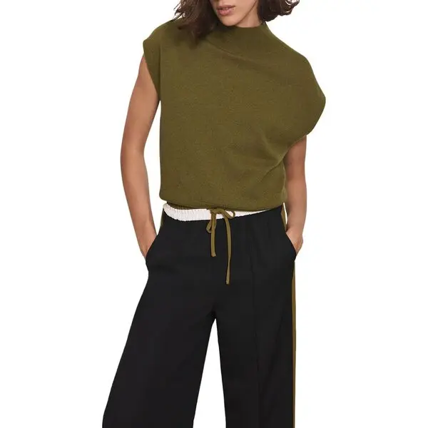 Mint Velvet Sleeveless High Neck Wool Blend Top