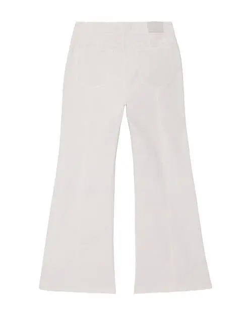 Mint Velvet Full Length Flared Jeans With Disc Detailing - Cream