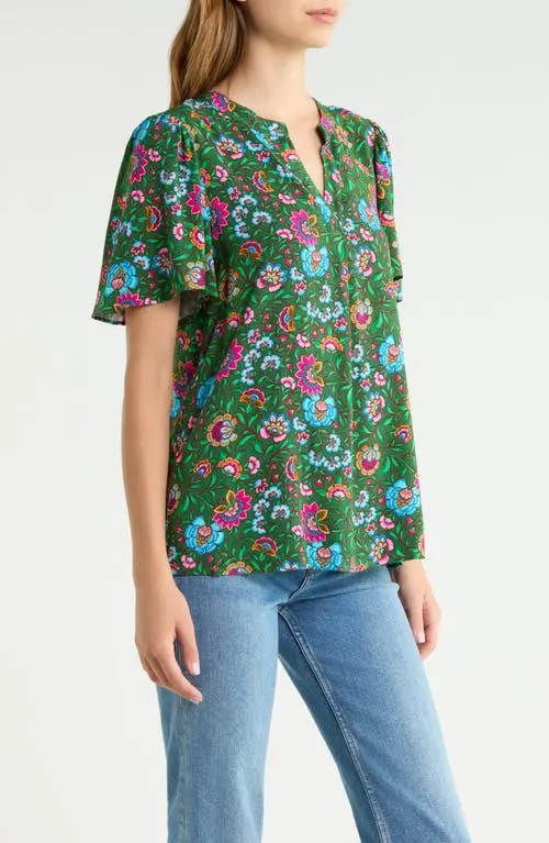 SUGARLIPS Mivie Floral Pleated Top