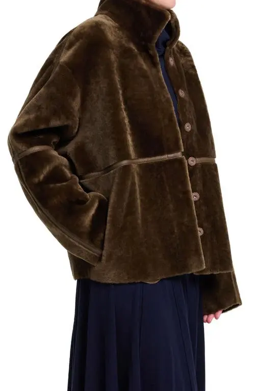 TWP Big Sky Leather Trimmed Coat
