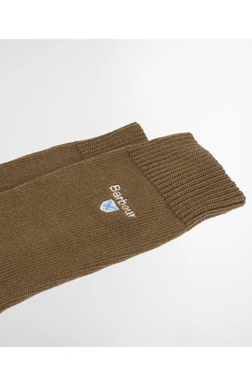 Barbour Cascade Crew Socks - Olive