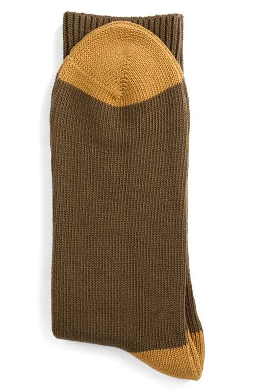Barbour Cascade Crew Socks - Olive