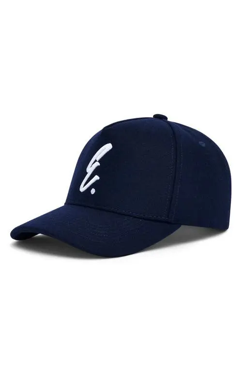 EASTSIDE GOLF Logo Embroidered Wool Melton Snapback Hat - Navy