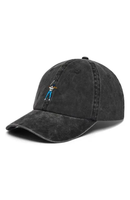 EASTSIDE GOLF Swingman Embroidered Stonewashed Twill Adjustable Baseball Cap - Black